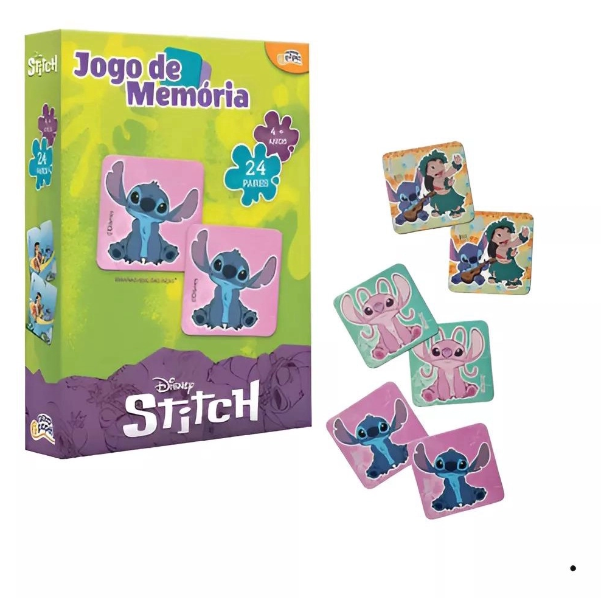 Jogos Clássicos - Jogo Da Memória Disney Stitch 24 Pares - Loja Virtual ...