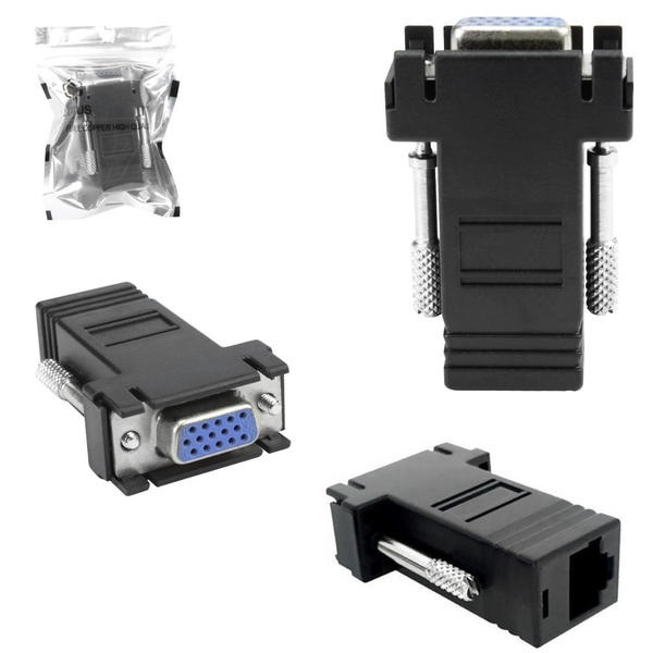 Adaptadores - Adaptador VGA Fêmea Para Rj45 Fêmea - Chipset Informática